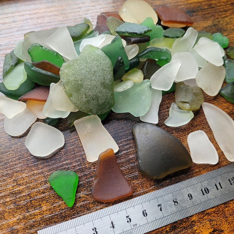 300g 350g Scottish Sea Glass, Real & Raw. Bulk Craft Supplies Mixed ...
