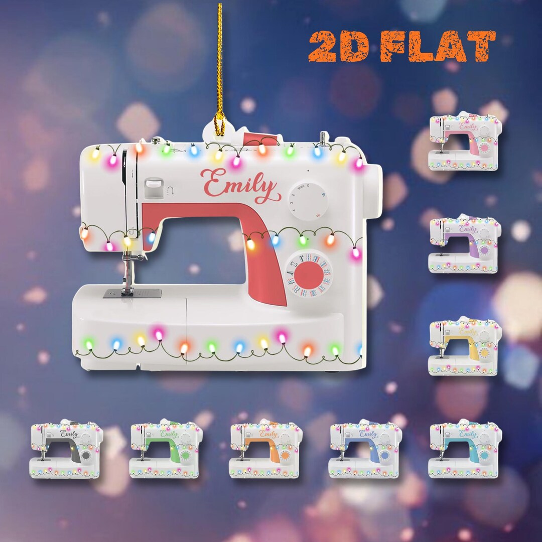 Personalized Sewing Machine Ornament: 2D Acrylic, Wood Tailor Gift - Etsy