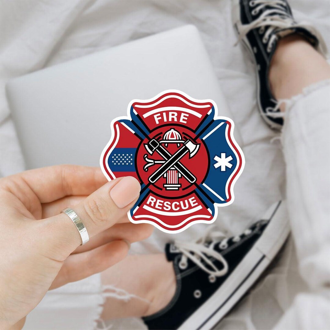 1pcs Firefighter Maltese Cross Sticker, Fire Rescue Decal - Etsy