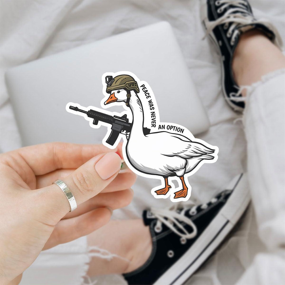 3pcs Armed Goose Sticker, Tactical Helmet, Funny Military Decal - Etsy