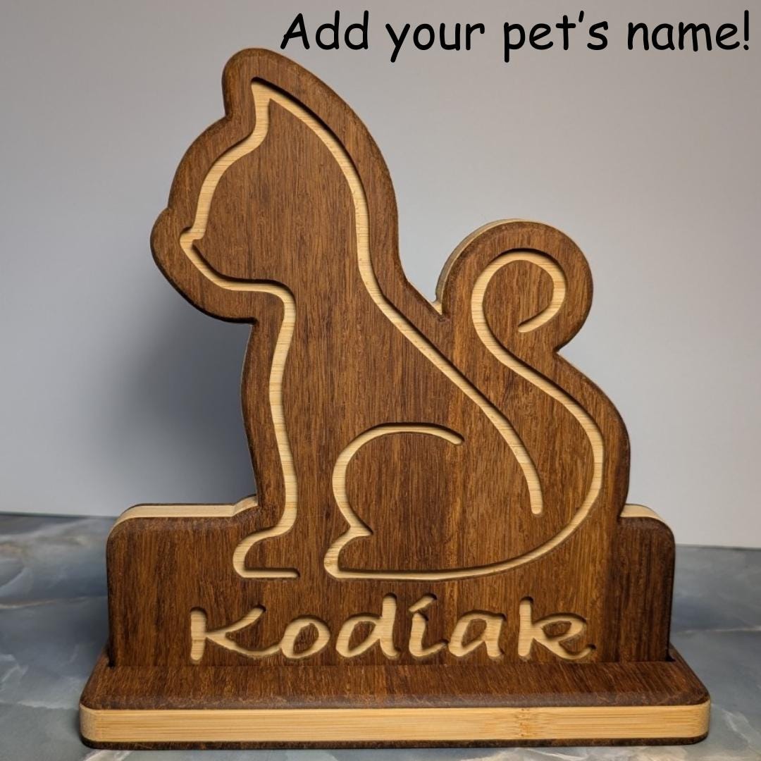 Custom Wooden Pet Name Sign Dog or Cat Namesake - Etsy