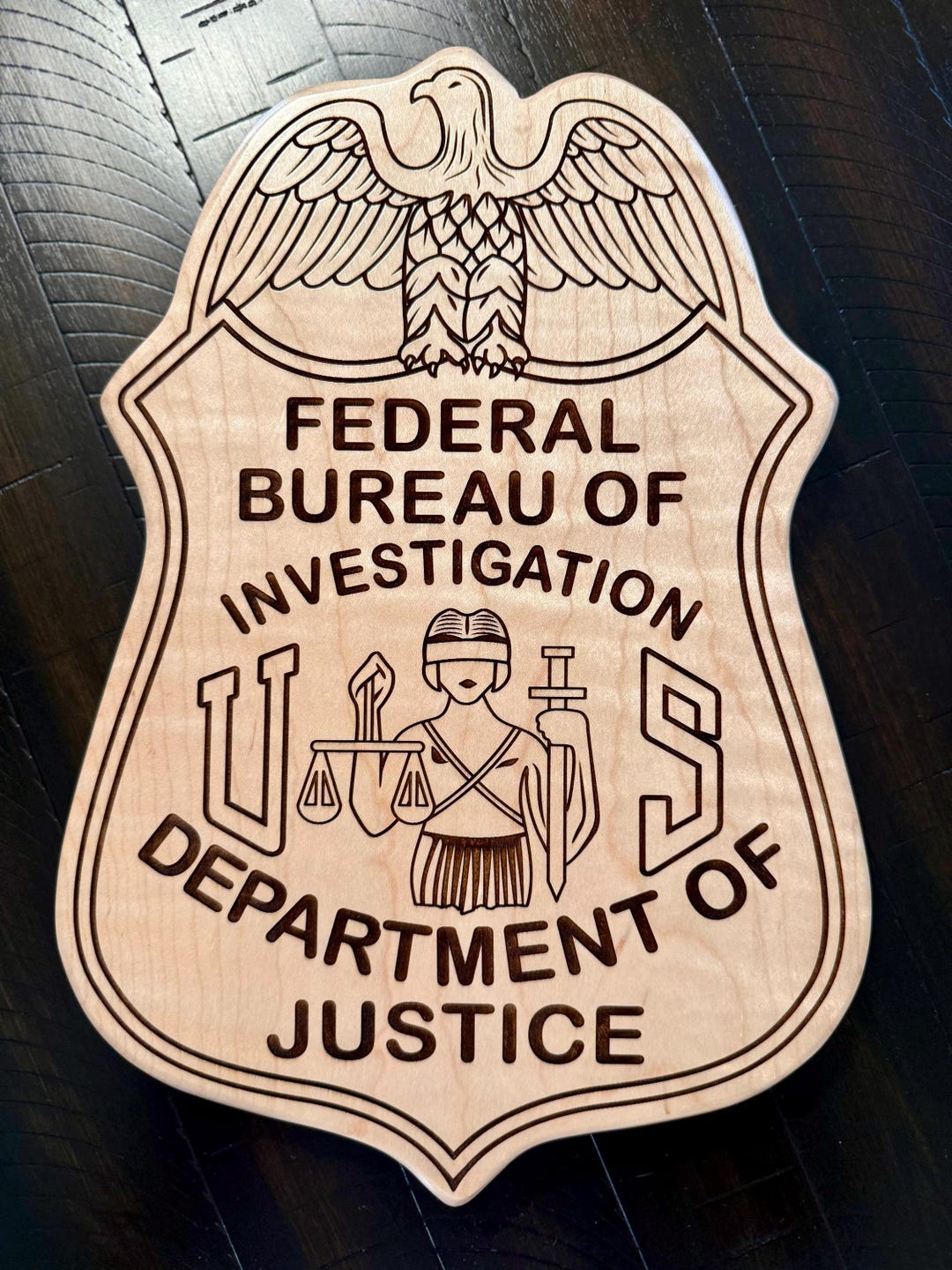 Custom Engraved Wood First Responder Badge - Personalized Insignia - Etsy