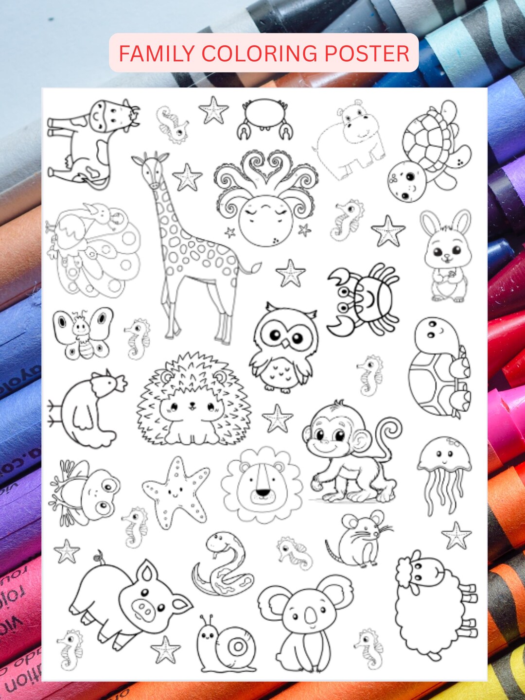 Giant Downloadable Coloring Poster for the Entire Family! 36 X 48 ...