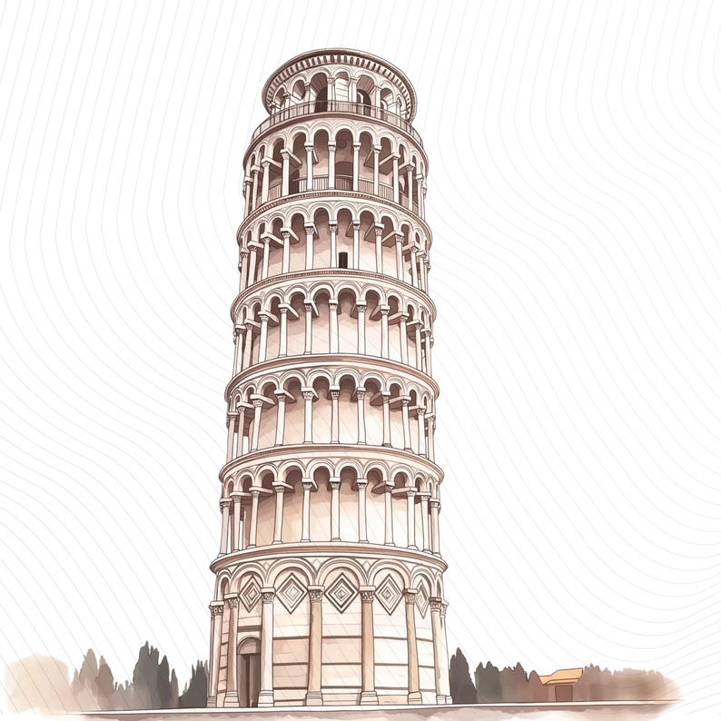 Watercolor Italy Clipart, Mediterranean Clipart, Summer Clipart, Rome ...