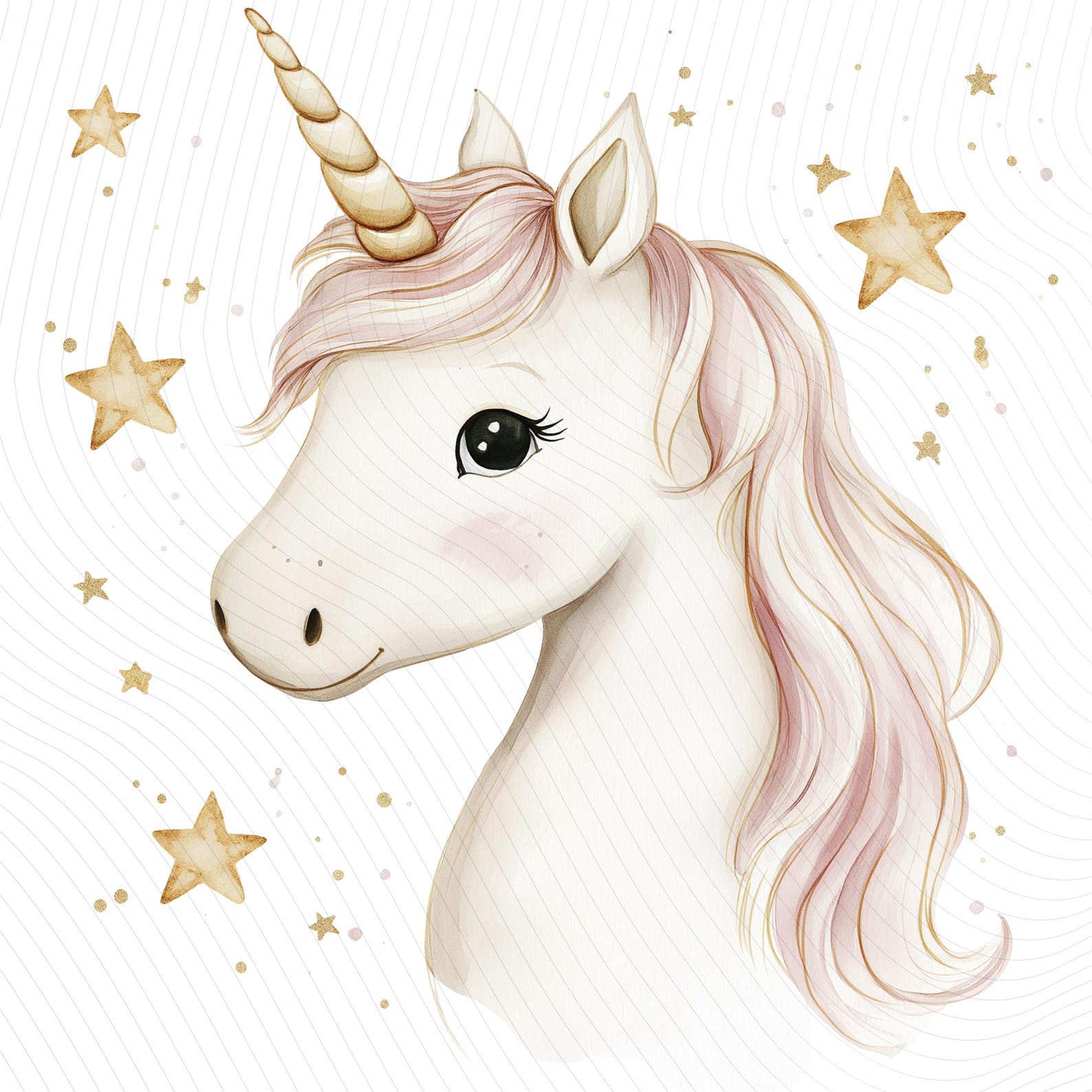 Unicorn Clipart, Whimsical Unicorns, Girl Nursery Clipart, Birthday ...