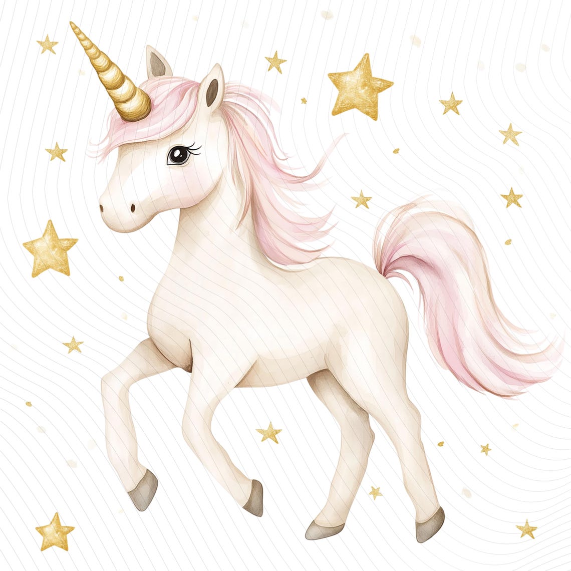 Unicorn Clipart, Whimsical Unicorns, Girl Nursery Clipart, Birthday ...