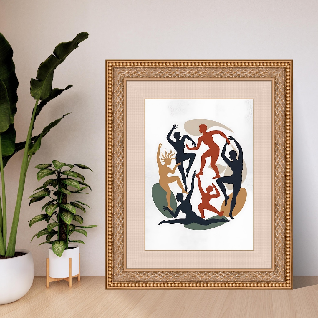 Modern Dance Wall Art Printable, Abstract Human Figures Poster, Matisse ...