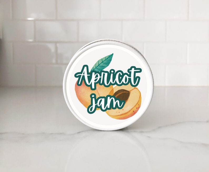 Apricot Jam Canning Label | Printable – Rustic Mason Jar Stickers ...