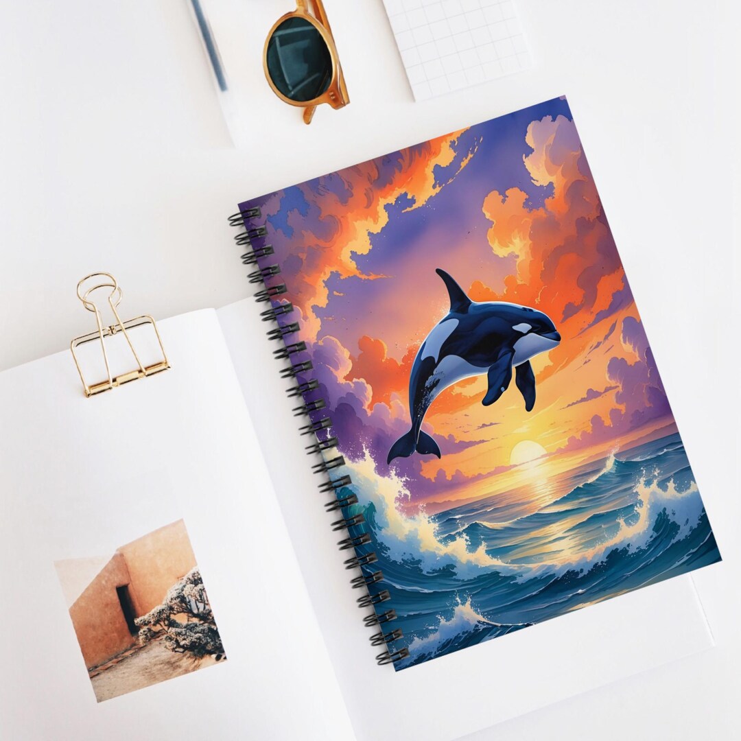 Watercolor Orca Sunset Spiral Notebook: Cruise Travel Journal - Etsy