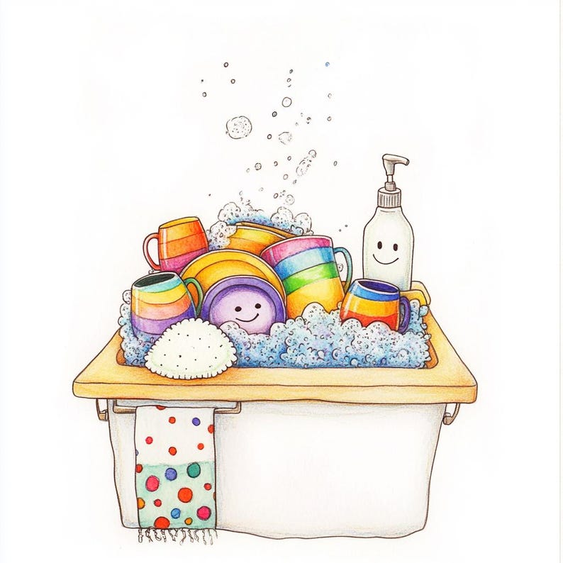 Chore Clip Art – 10 Cute Smiling Cleaning Supplies Jpgs – Whimsical ...