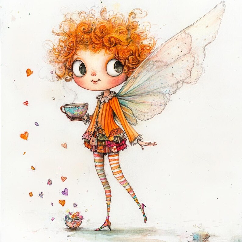 Whimsical Candy Fairy Clipart – 10 High-res Watercolor Jpgs – Fantasy ...