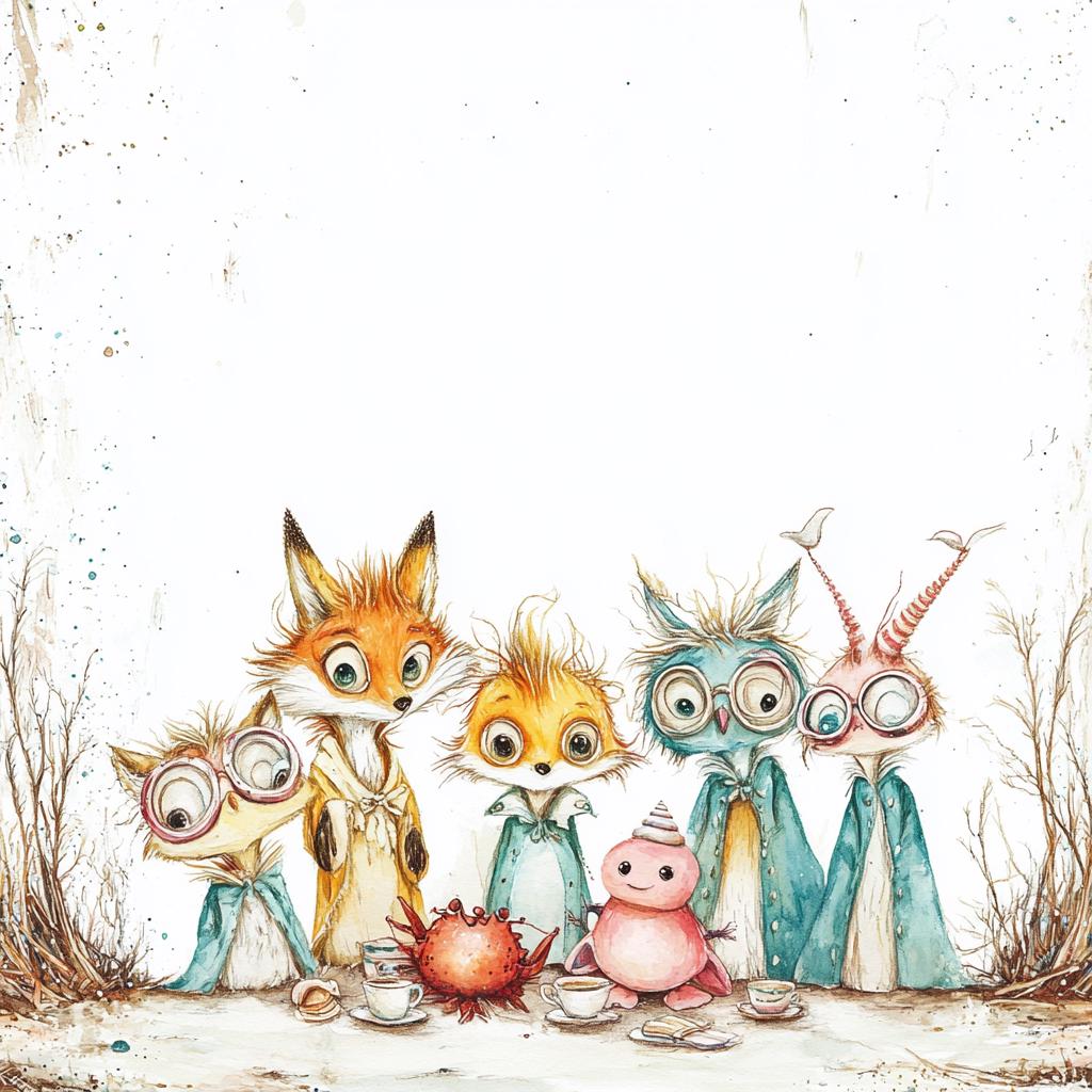 Whimsical Beach Friends Clipart – 10 High-res Watercolor Summer Animal ...