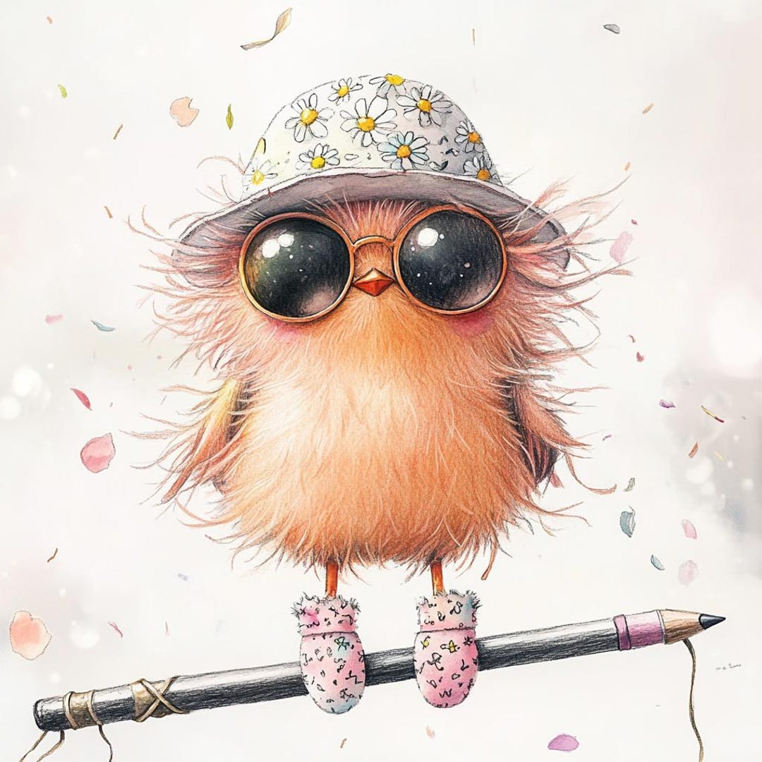 Whimsical Owl Clipart With Glasses – 10 High-res Watercolor Jpgs – Cute ...