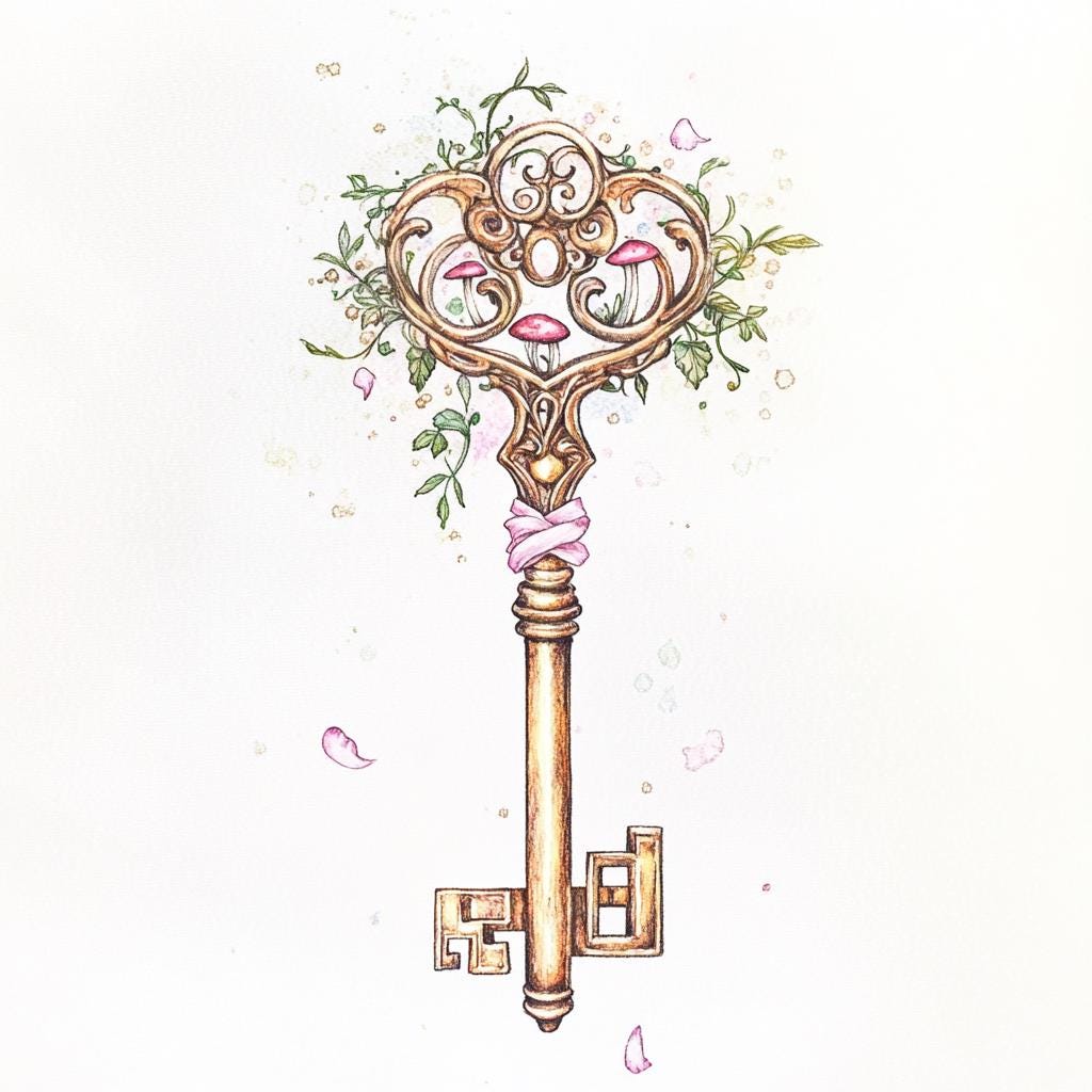 Whimsical Vintage Key Clipart Set – 10 High-res Jpgs – Magical Garden ...