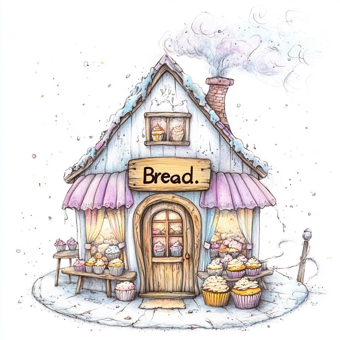 Whimsical Bakery Clipart – 10 High-res Watercolor Bread Shop Jpgs ...