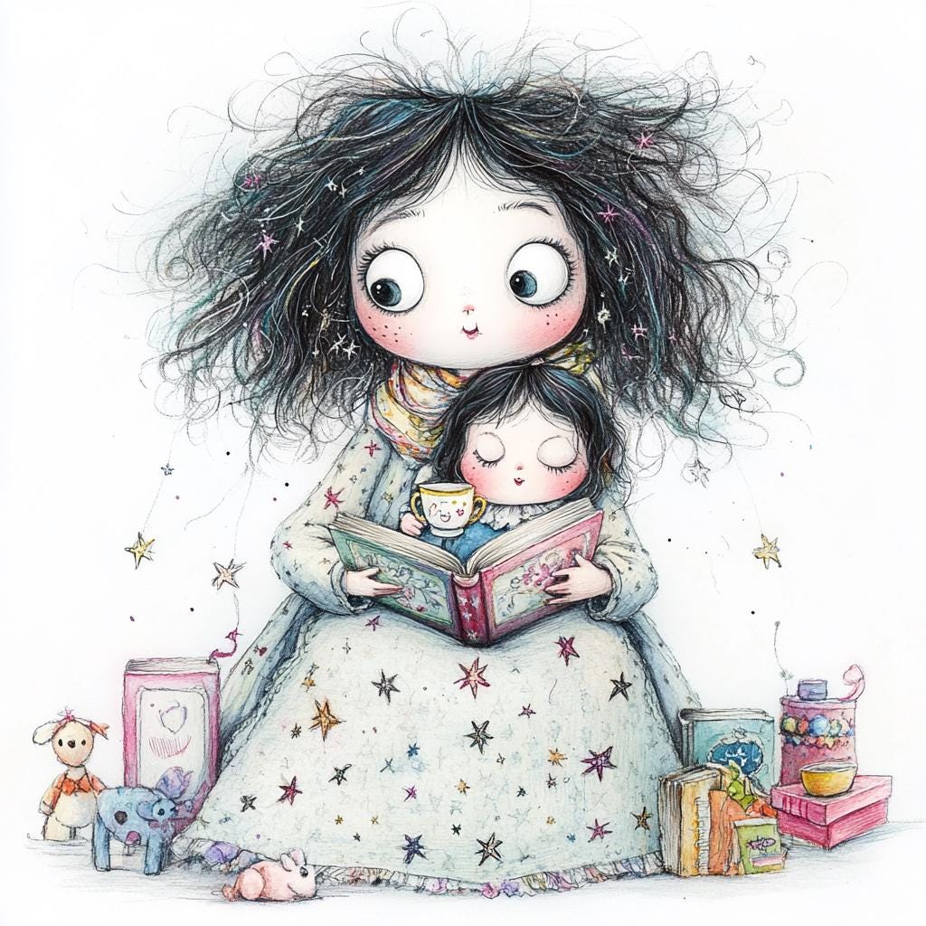 Mother’s Day Girls Clipart – 10 Watercolor Mom and Daughter Jpgs ...