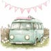 Boho Buss Clipart Set – 10 High-res Watercolor Jpgs – Whimsical Vintage ...