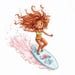 Surf Kids Clipart – 10 High-res Watercolor Jpgs – Cute Beach Children ...
