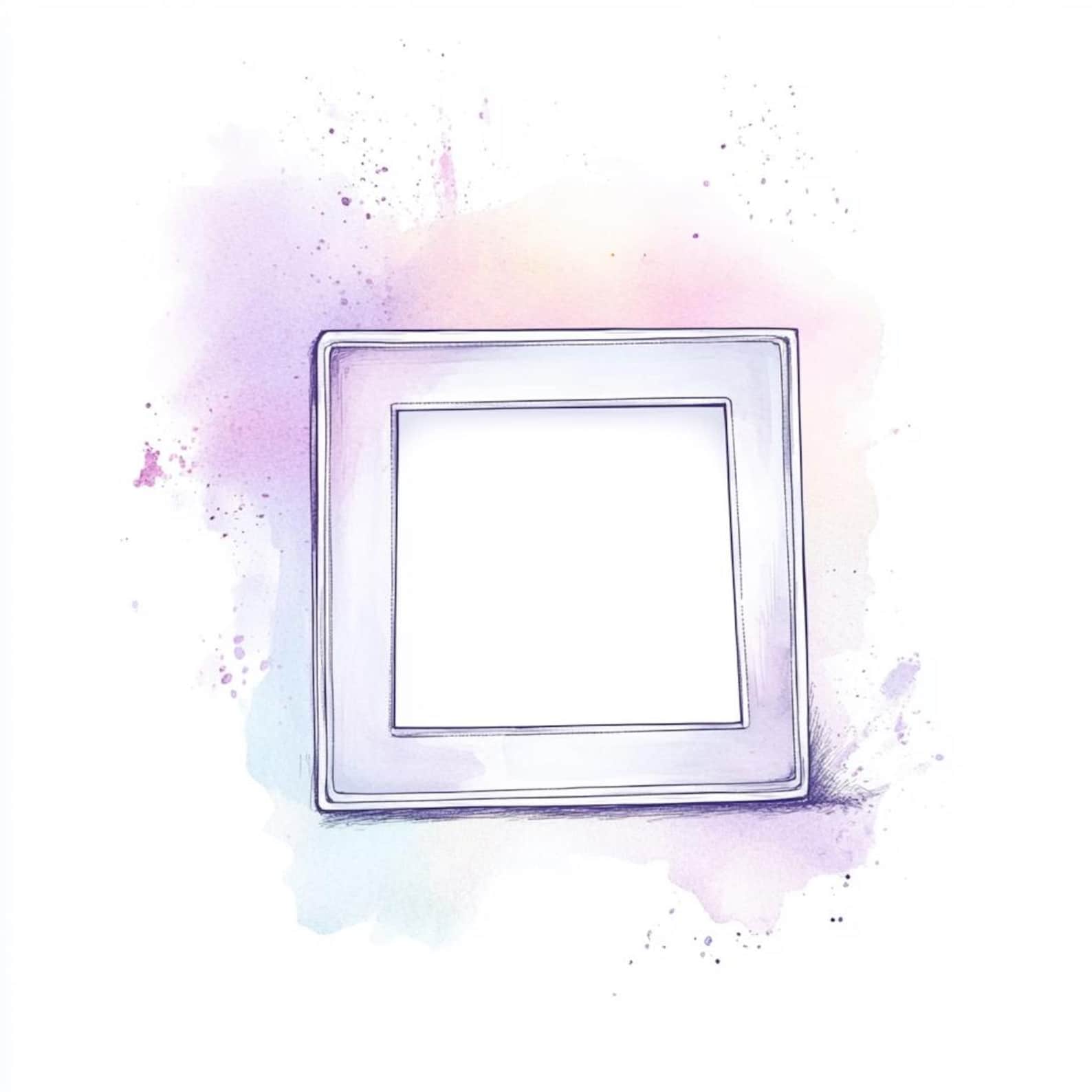 Whimsical Frame Clipart Set – 10 High-res Hand-drawn Jpgs – Watercolor ...