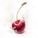 Whimsical Cherry Clipart Set – 10 High-res Jpgs – Cute Red Cherry With ...