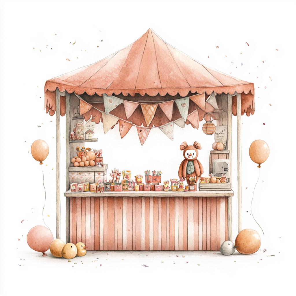 Whimsical Market Stall Clipart Set – 10 High-res Jpgs – Cute Pastel ...