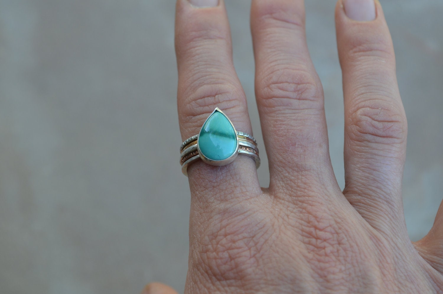 Turquoise Stack Ring Set - Etsy