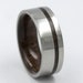 Black Walnut Ring Mens Wedding Band Wood Ring Gift Ring Titanium Wood ...
