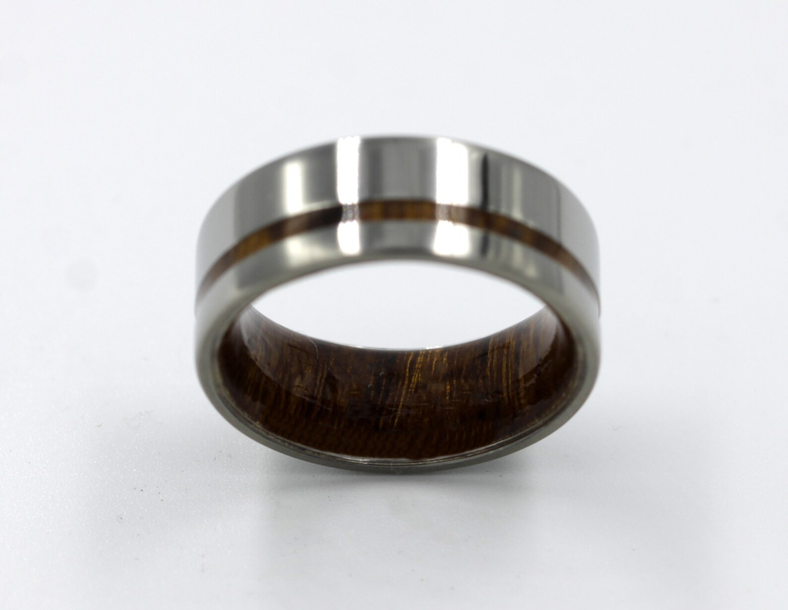 Titanium Wood Ring for Men Woman Iron Wood Wedding Band Size 3 to 16 ...