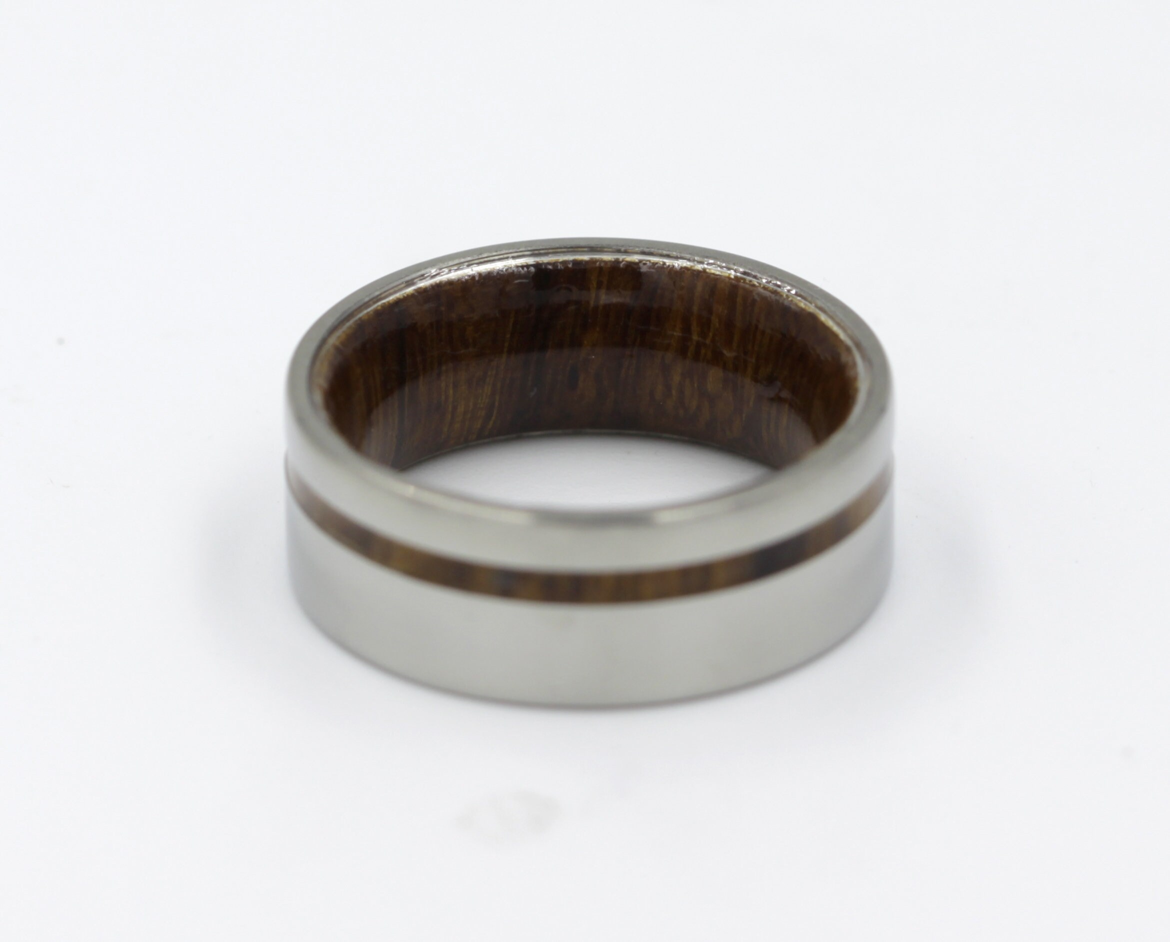 Titanium Wood Ring for Men Woman Iron Wood Wedding Band Size 3 to 16 ...