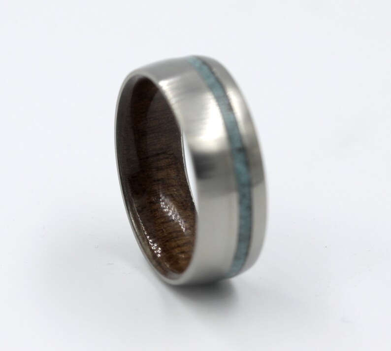 Wood Wedding Band Black Walnut Ring Mens Wedding Band - Etsy