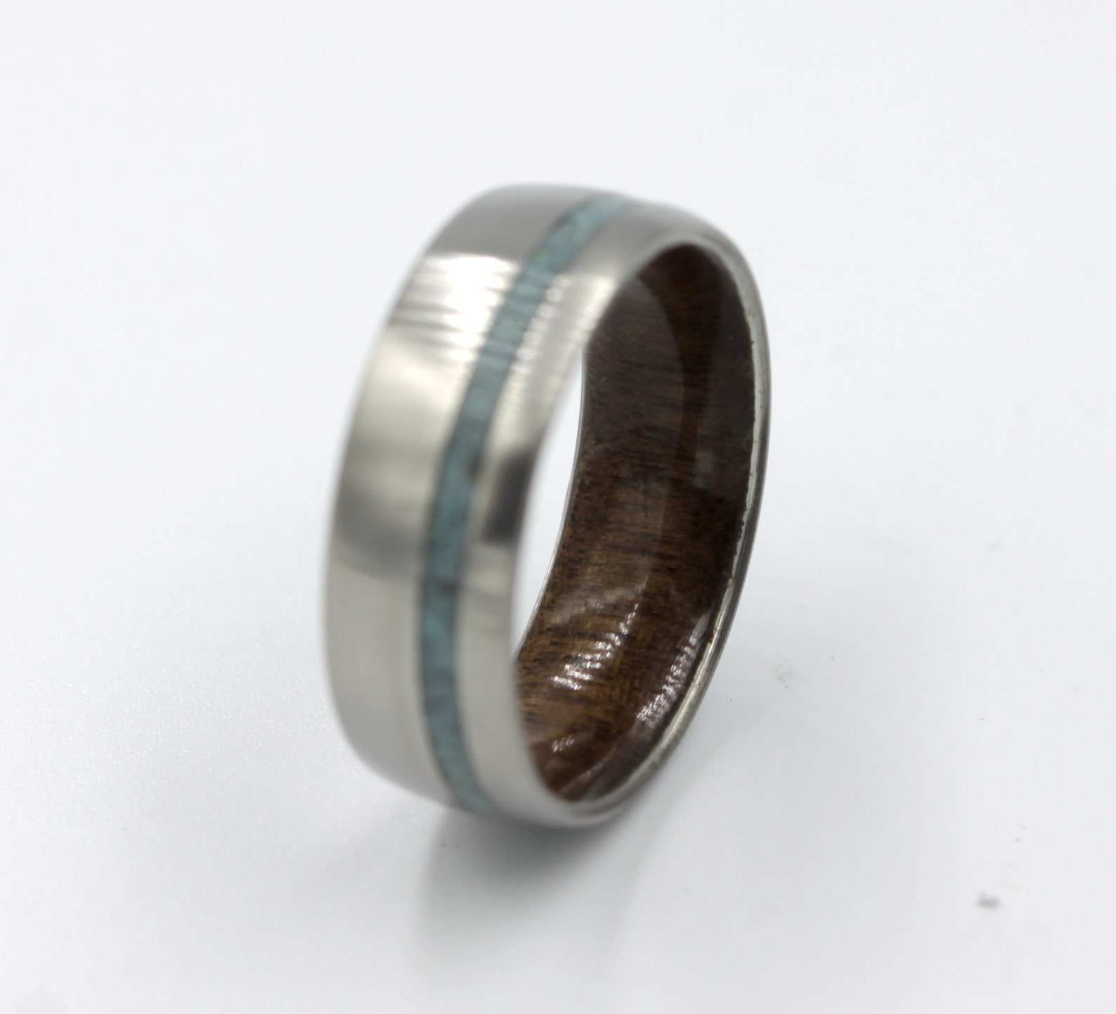 Wood Wedding Band Black Walnut Ring Mens Wedding Band | Etsy