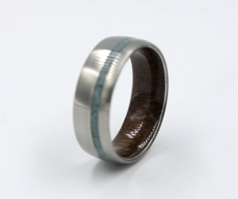 Wood Wedding Band Black Walnut Ring Mens Wedding Band - Etsy