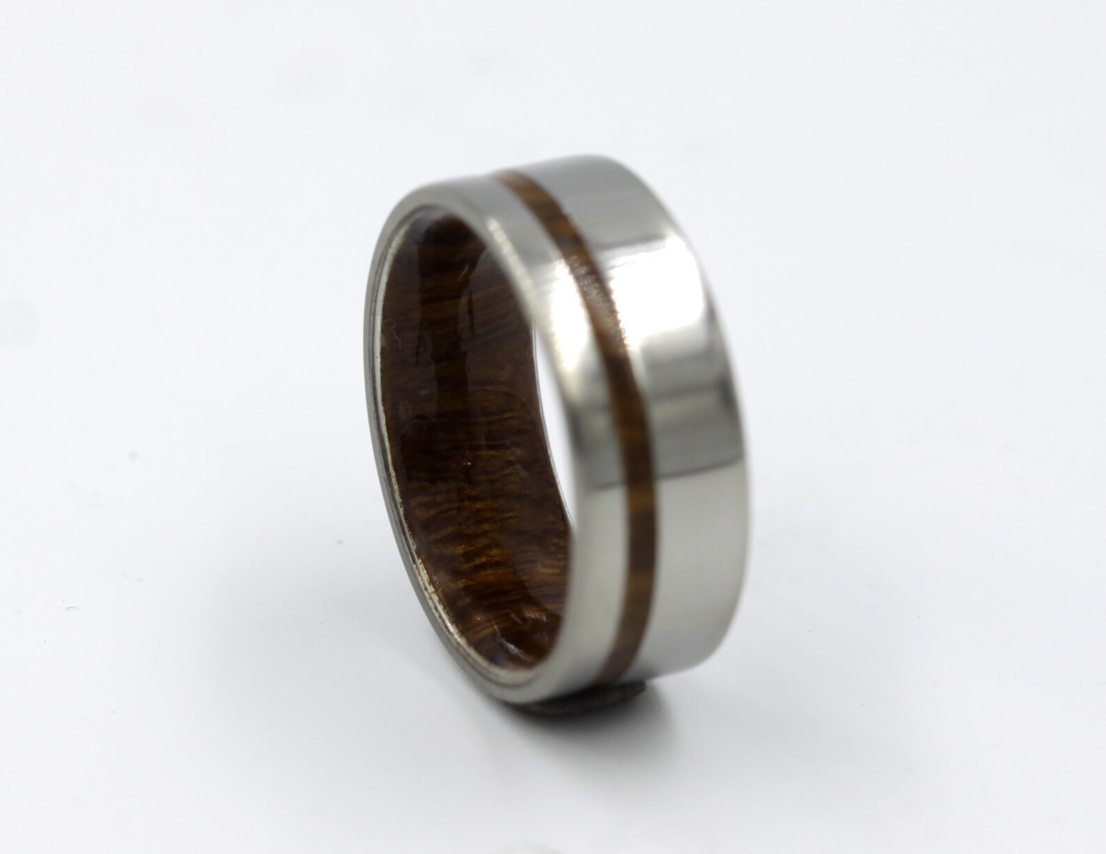 Titanium Wood Ring for Men Woman Iron Wood Wedding Band Size 3 to 16 ...