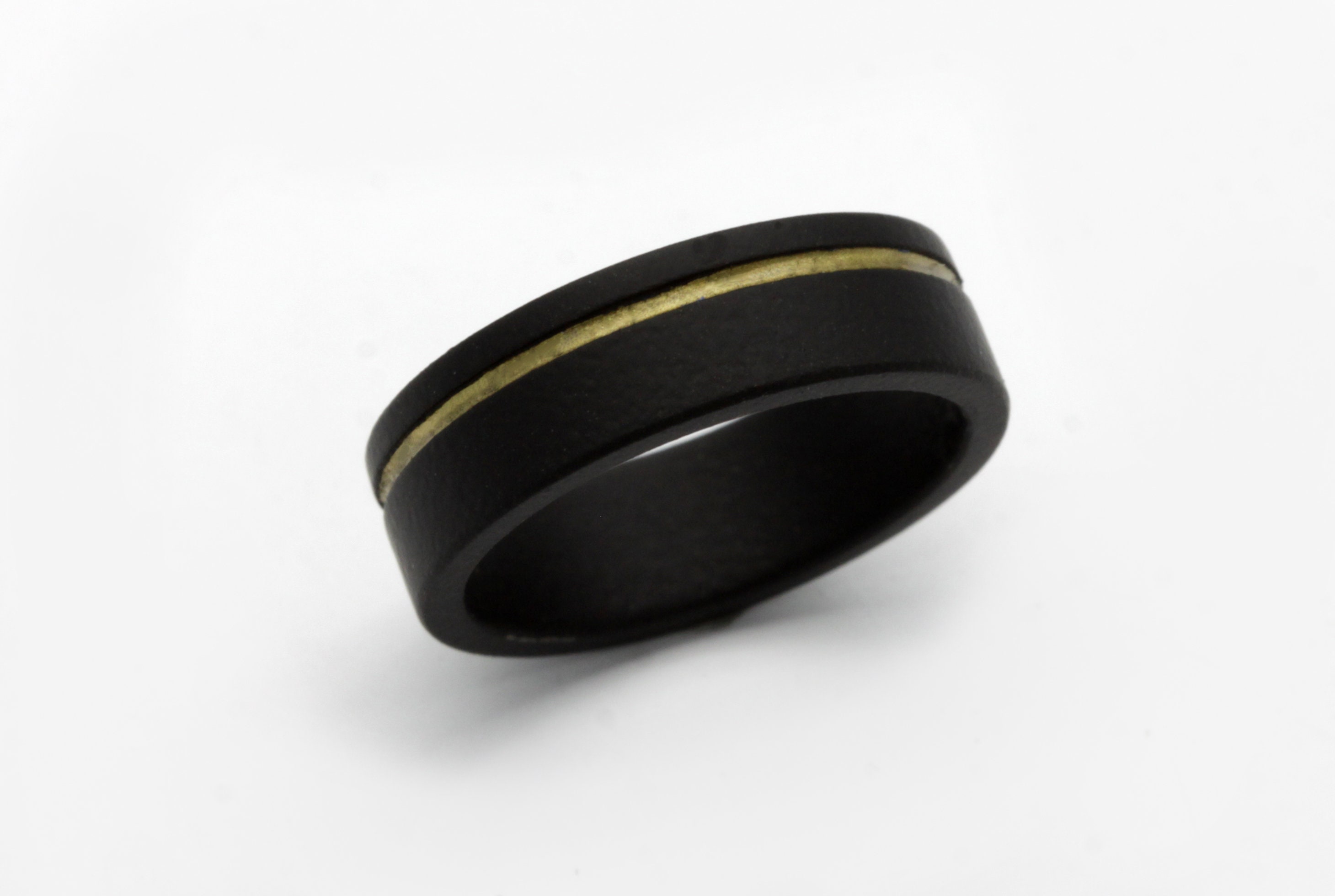 Black gold ring Gold Wedding Band Gold Men's Ring | Etsy