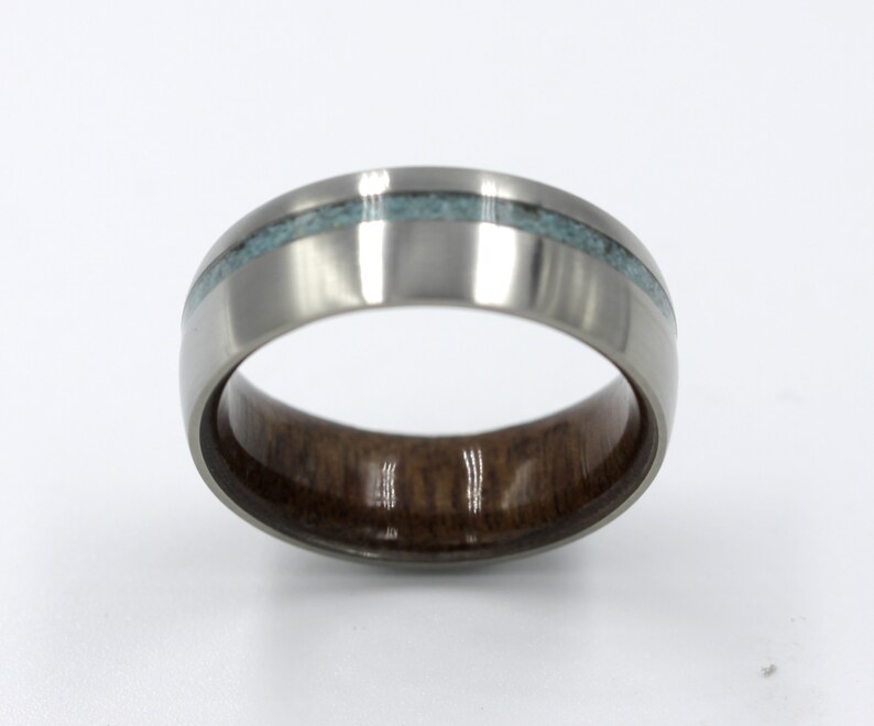 Wood Wedding Band Black Walnut Ring Mens Wedding Band - Etsy