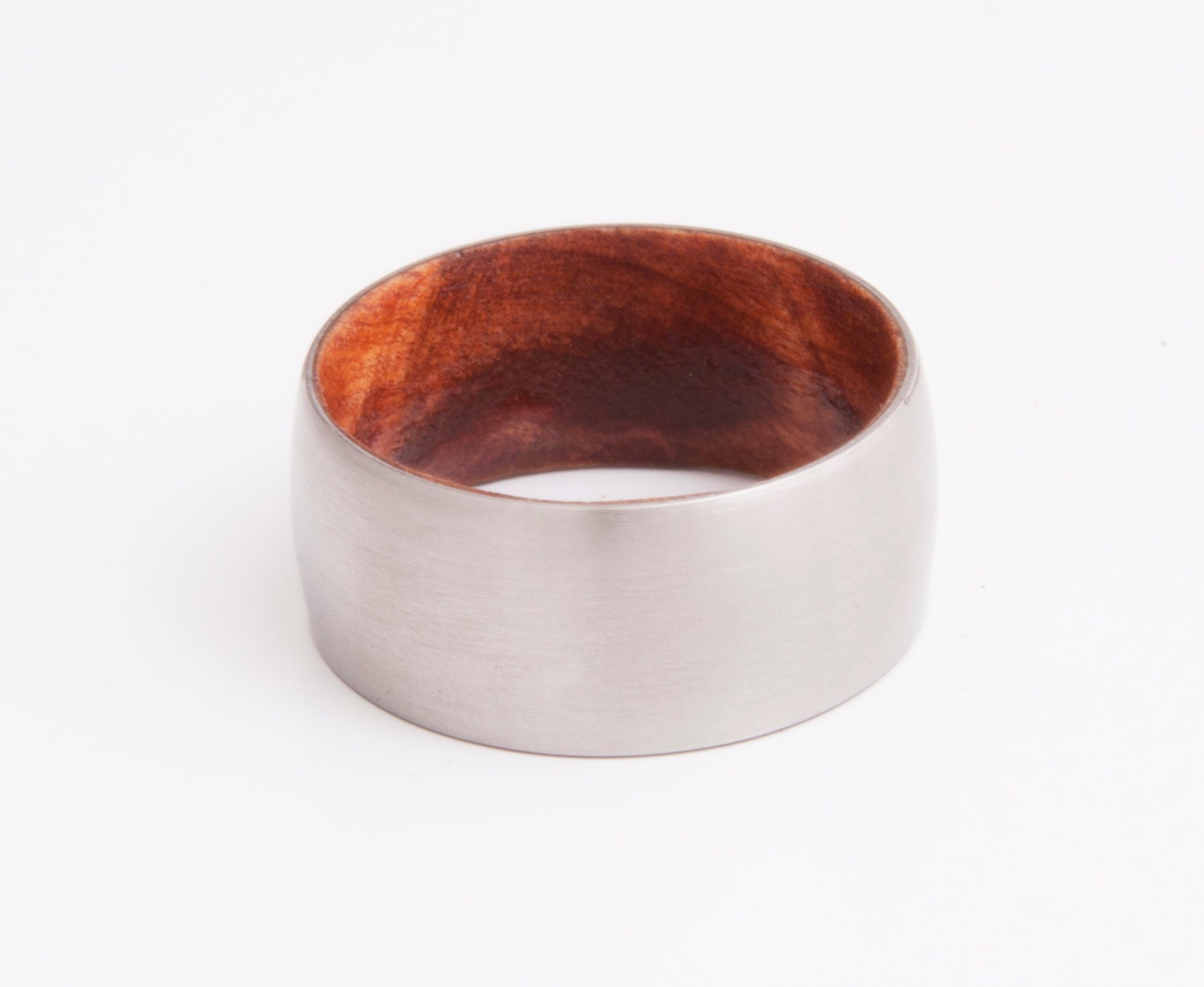 California Red Wood Ring for Men and Woman Titanium Wedding - Etsy