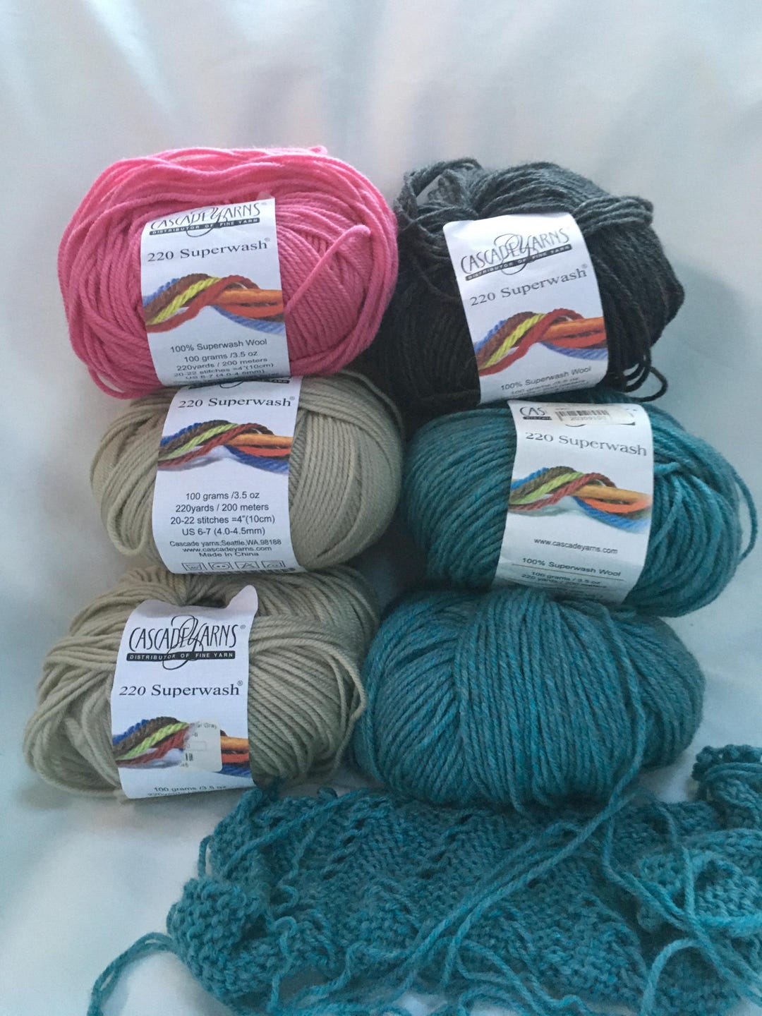 Cascade 220 Superwash, 100% Wool, DK Light Worsted - Etsy
