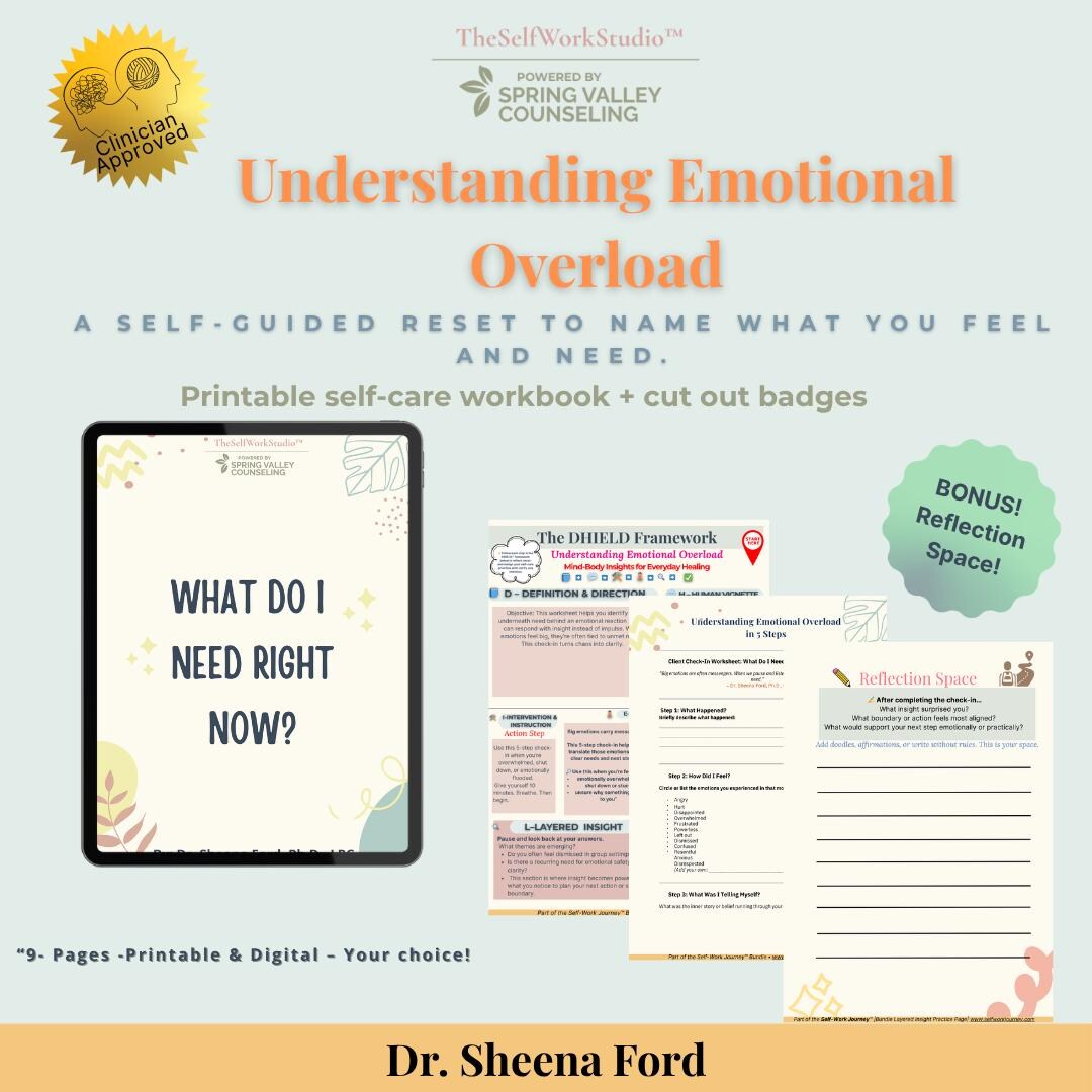 Phase 1: Emotional Check-in Worksheet • Definition & Direction • Self ...