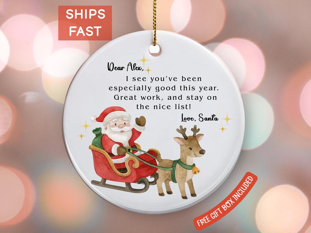 Letter From Santa, Personalized Christmas Bauble, Personalized Santa ...