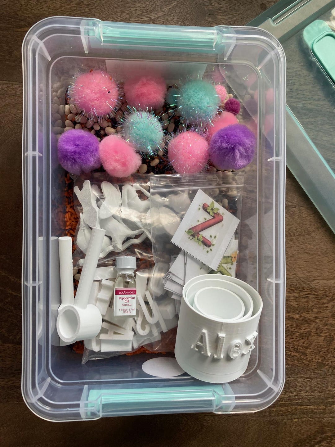 Fairy-themed Alphabet Sensory Bin With Scoops, Cups, and Toys - Etsy
