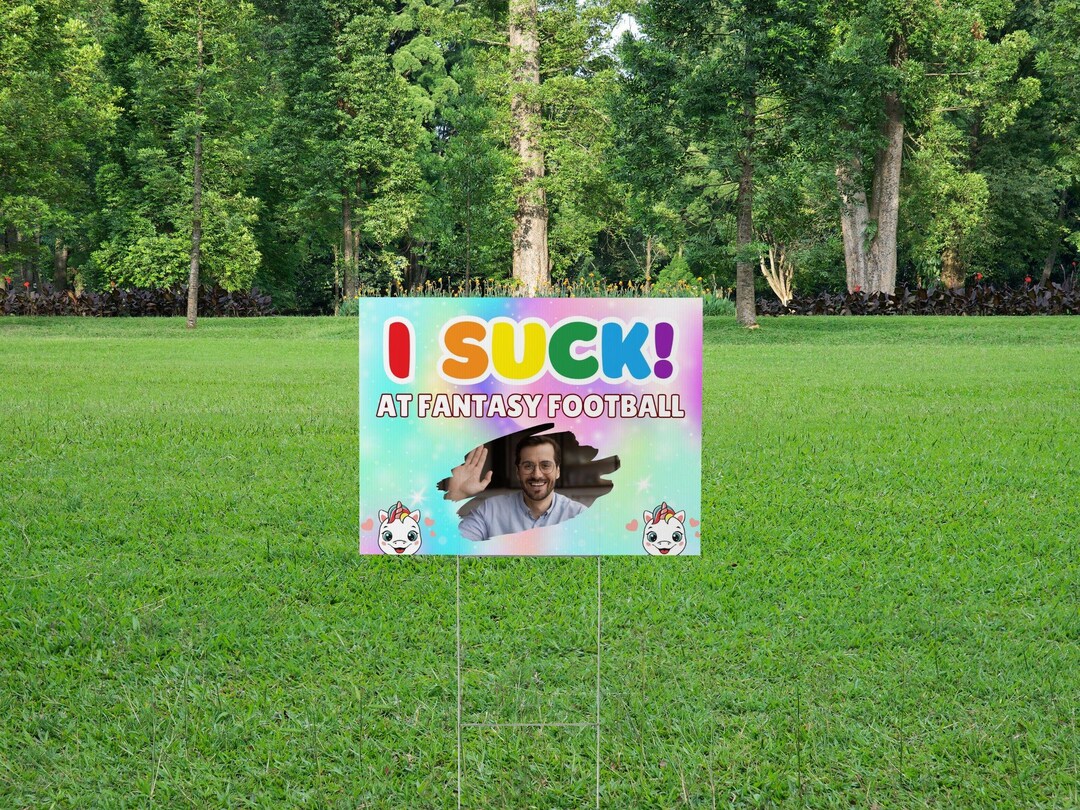 Personalized Fantasy Football Loser Yard Sign | Humiliation Gift ...