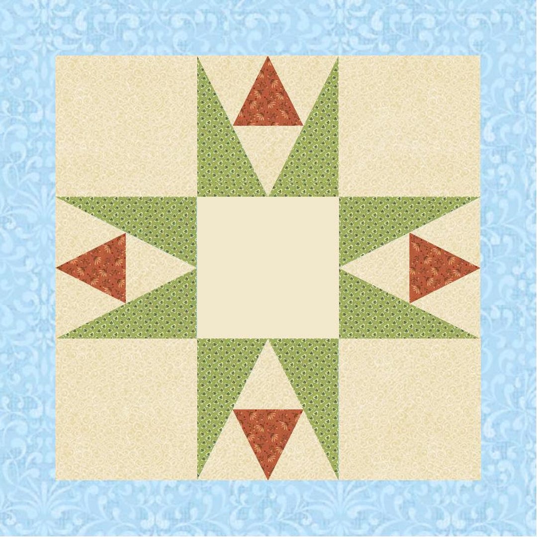 FPP Pattern: Tulip Bud Block-- 7 Sizes, Foundation Paper-piecing ...