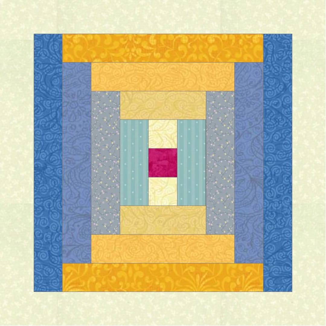 FPP Pattern: Courthouse Steps -- 6 Sizes, Foundation Paper-piecing ...