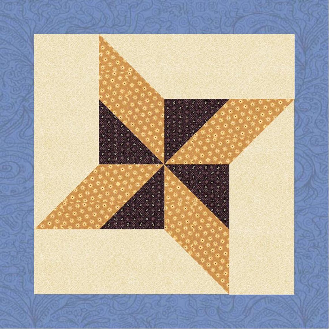 FPP Pattern: Shooting Star Block-- 5 Sizes, Foundation Paper-piecing ...