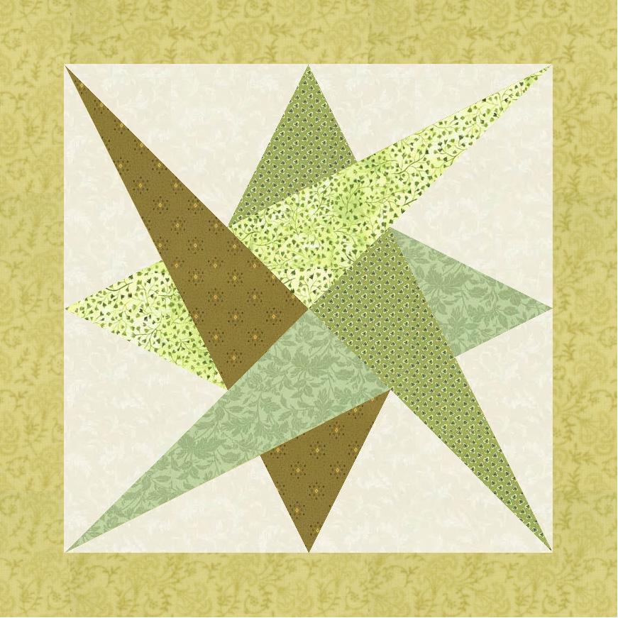 Laced Star Quilt Block Pattern: 7 Sizes, Paper Piecing (PDF Download ...