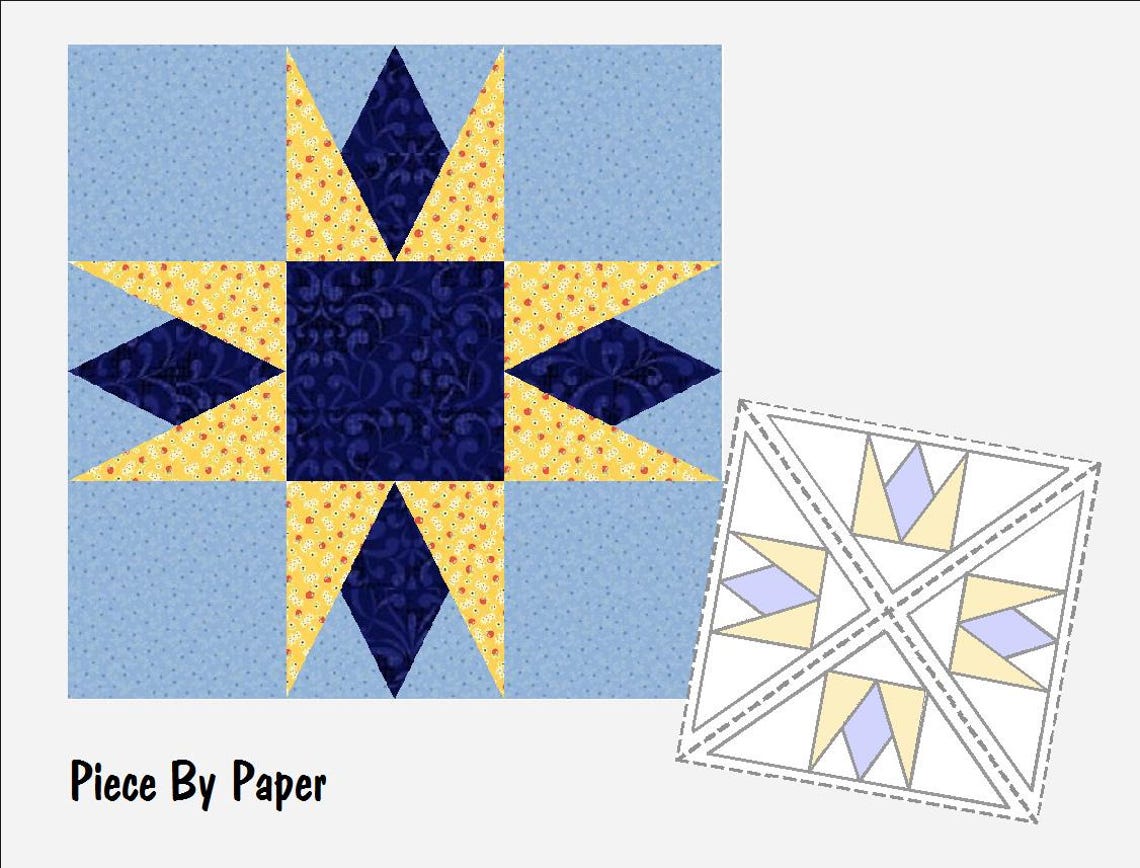 Tulip Garden Quilt Block Pattern: Foundation Paper Piecing (PDF ...