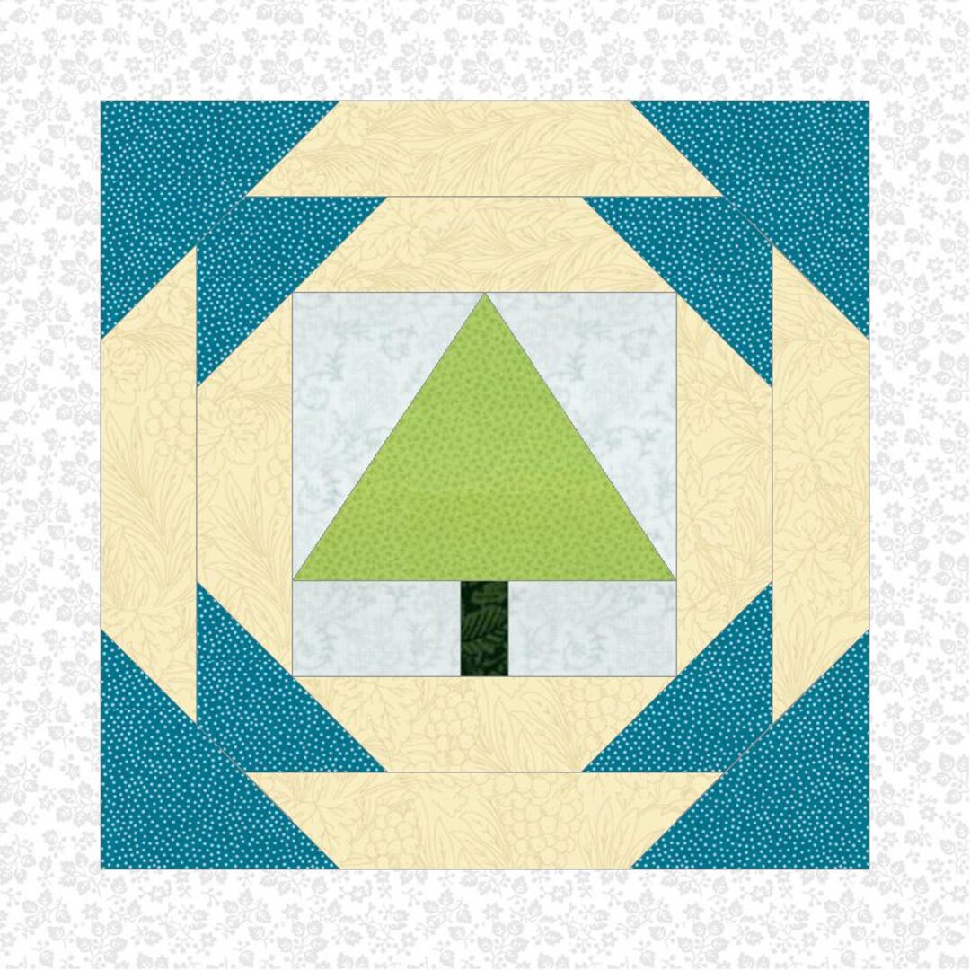 FPP Pattern: Pineapple Pine Tree-- 6 Sizes, Foundation Paper-piecing ...