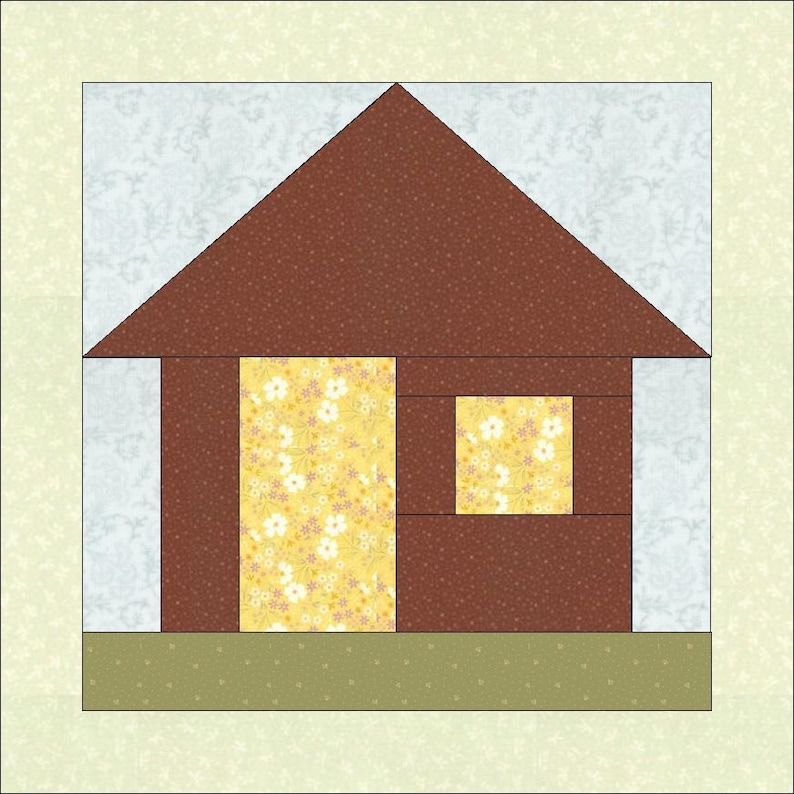 Little House Block: Foundation Paper Piecing Pattern, 6 Sizes (PDF ...