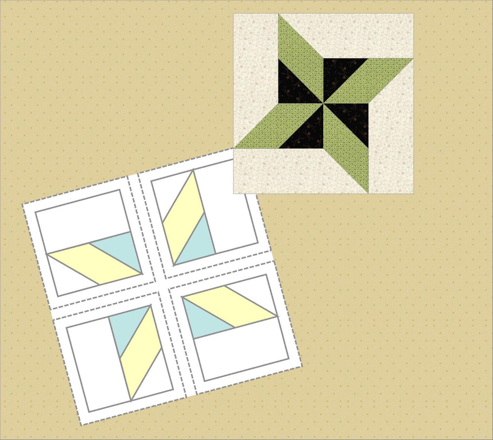 FPP Pattern: Shooting Star Block-- 5 Sizes, Foundation Paper-piecing ...