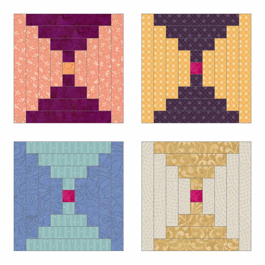 Courthouse Steps Quilt Block: Foundation Paper Piecing Pattern (PDF ...
